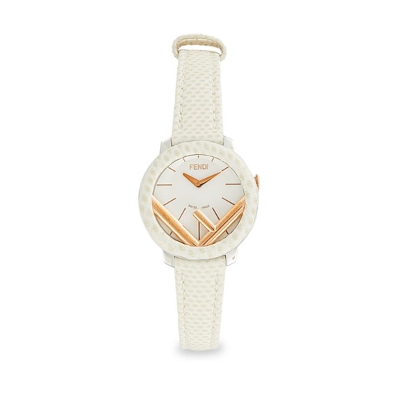 Fendi | Accessories | Fendi Watch 28 Mm Snake White Leather | Poshmark